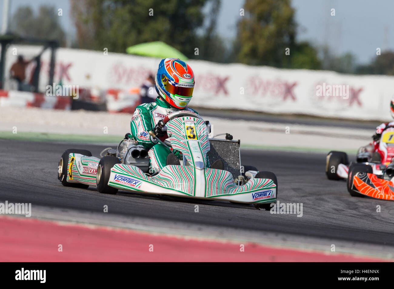 Adria, Rovigo (Italy) - October 1, 2016: Tony Kart Racing Team, driven ...