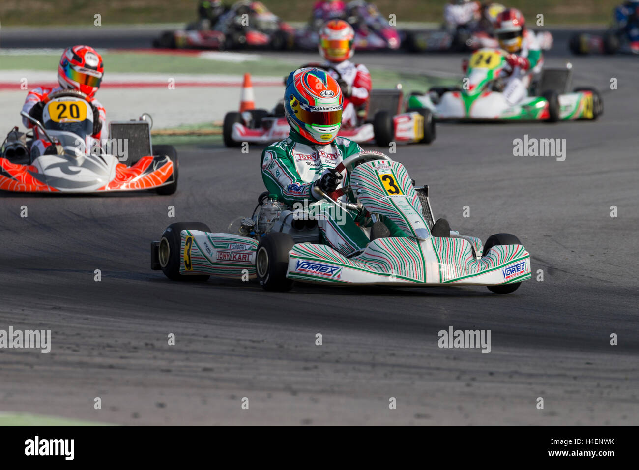 Adria, Rovigo (Italy) - October 1, 2016: Tony Kart Racing Team, driven ...