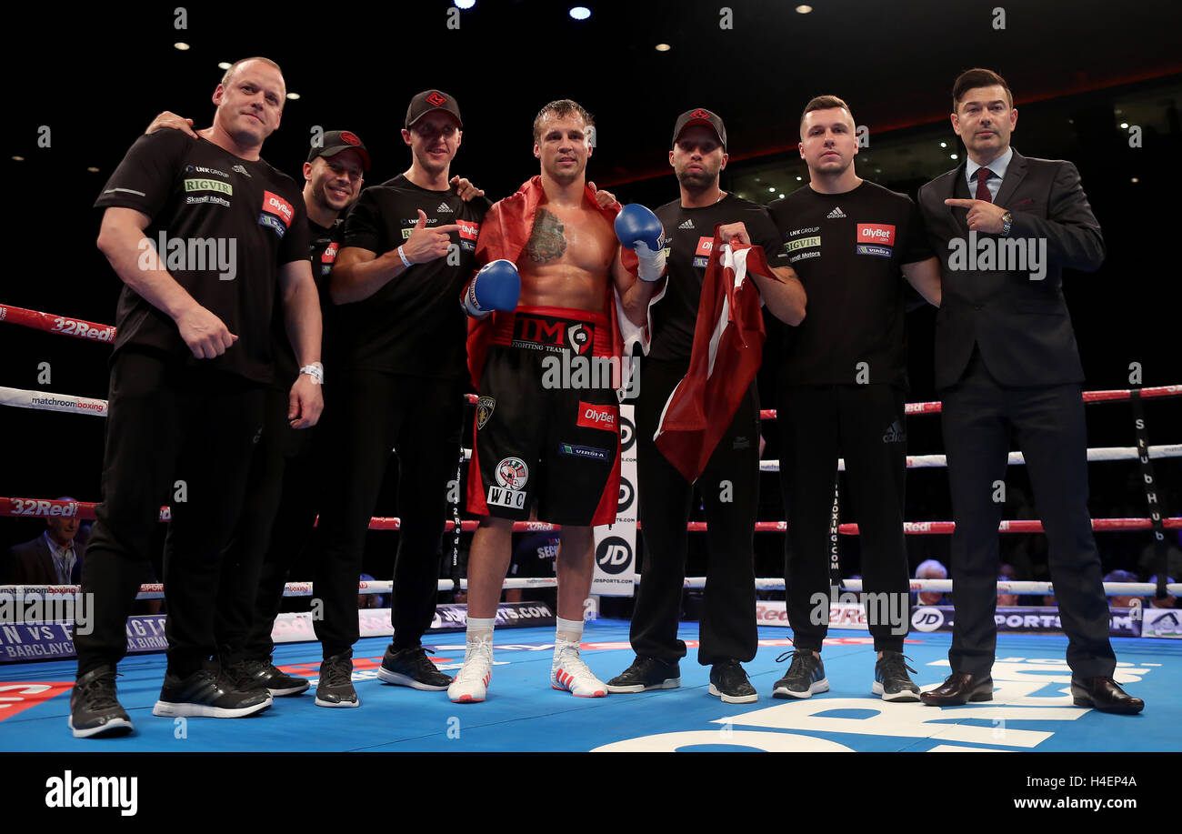 Mairis Briedis Celebrates Victory Over Simon Vallily In The