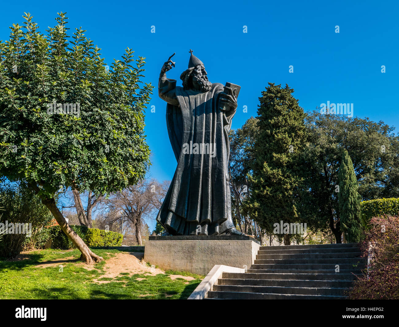 Split, Croatia - 27 March 2016 - Statue of bishop Gregory of Nin in ...