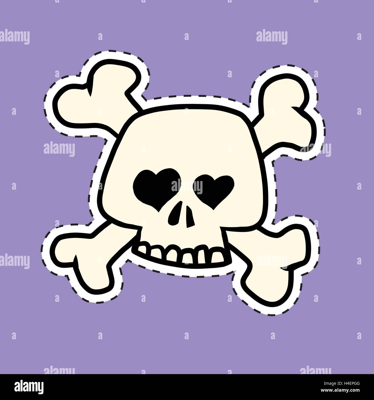 Cartoon skull bones death hi-res stock photography and images - Alamy