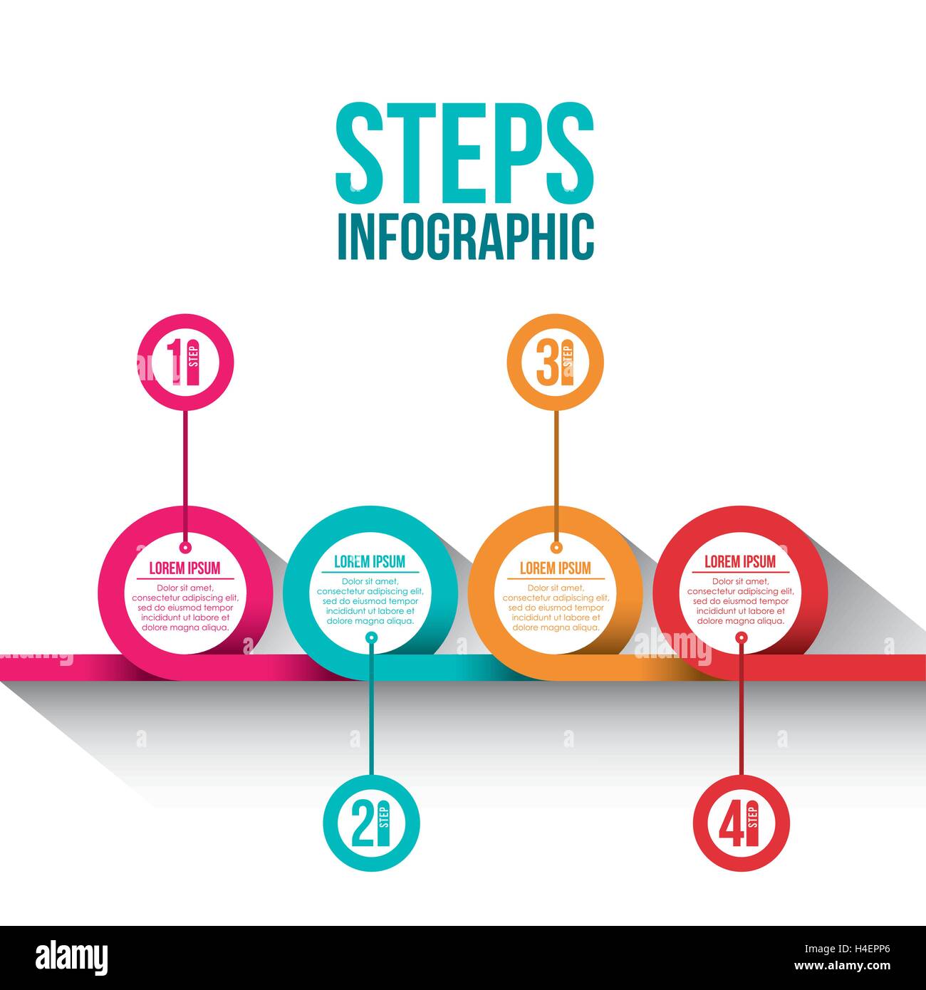 Steps options and infographic design Stock Vector Image & Art - Alamy