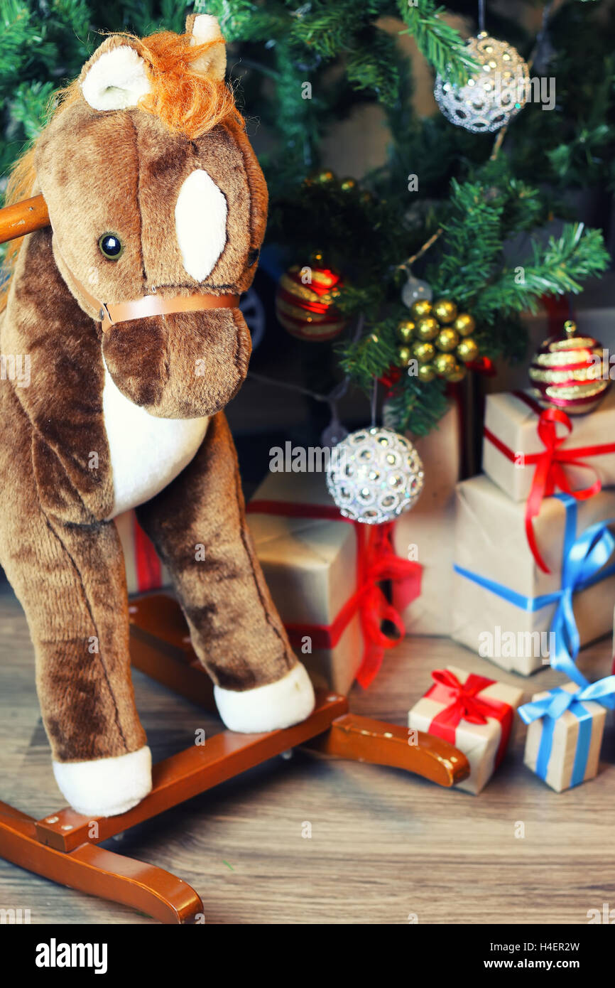 gift stack under tree Stock Photo - Alamy