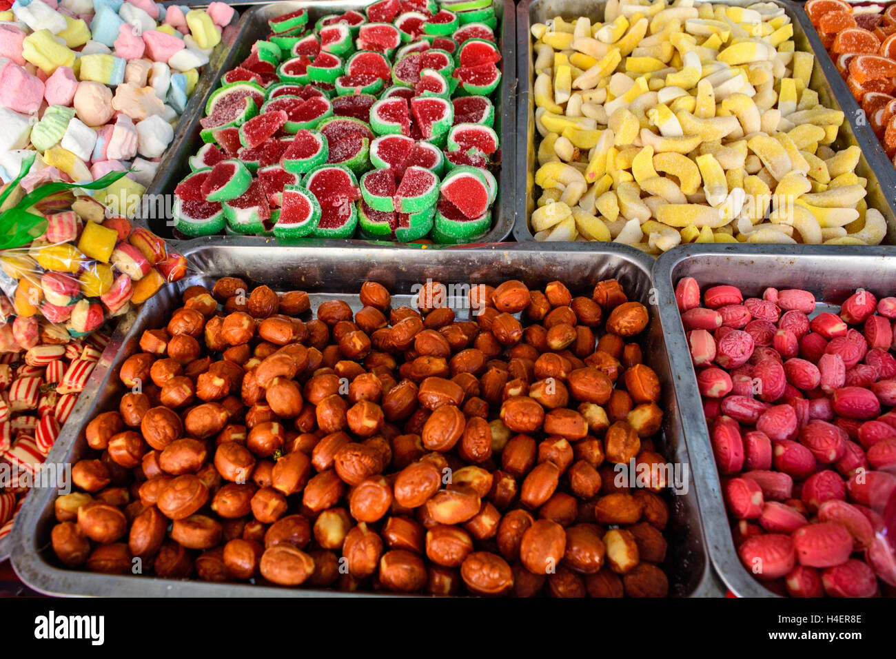 Various sweets in the market to offer customers Stock Photo - Alamy