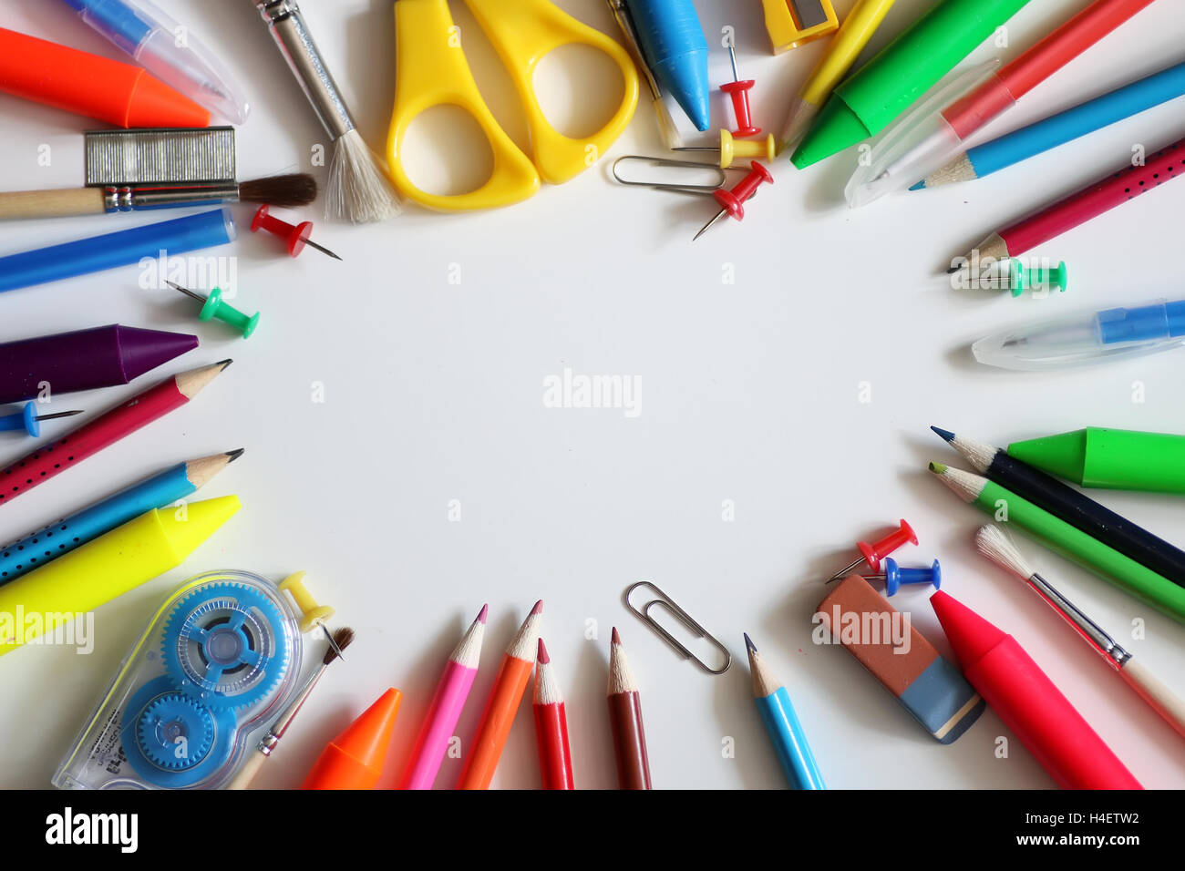 stationery white background Stock Photo - Alamy