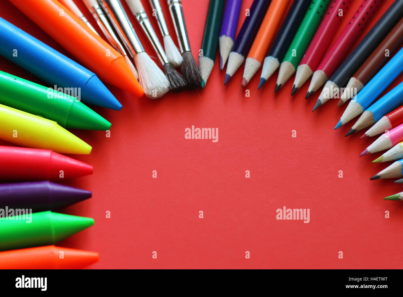 stationery red background Stock Photo - Alamy