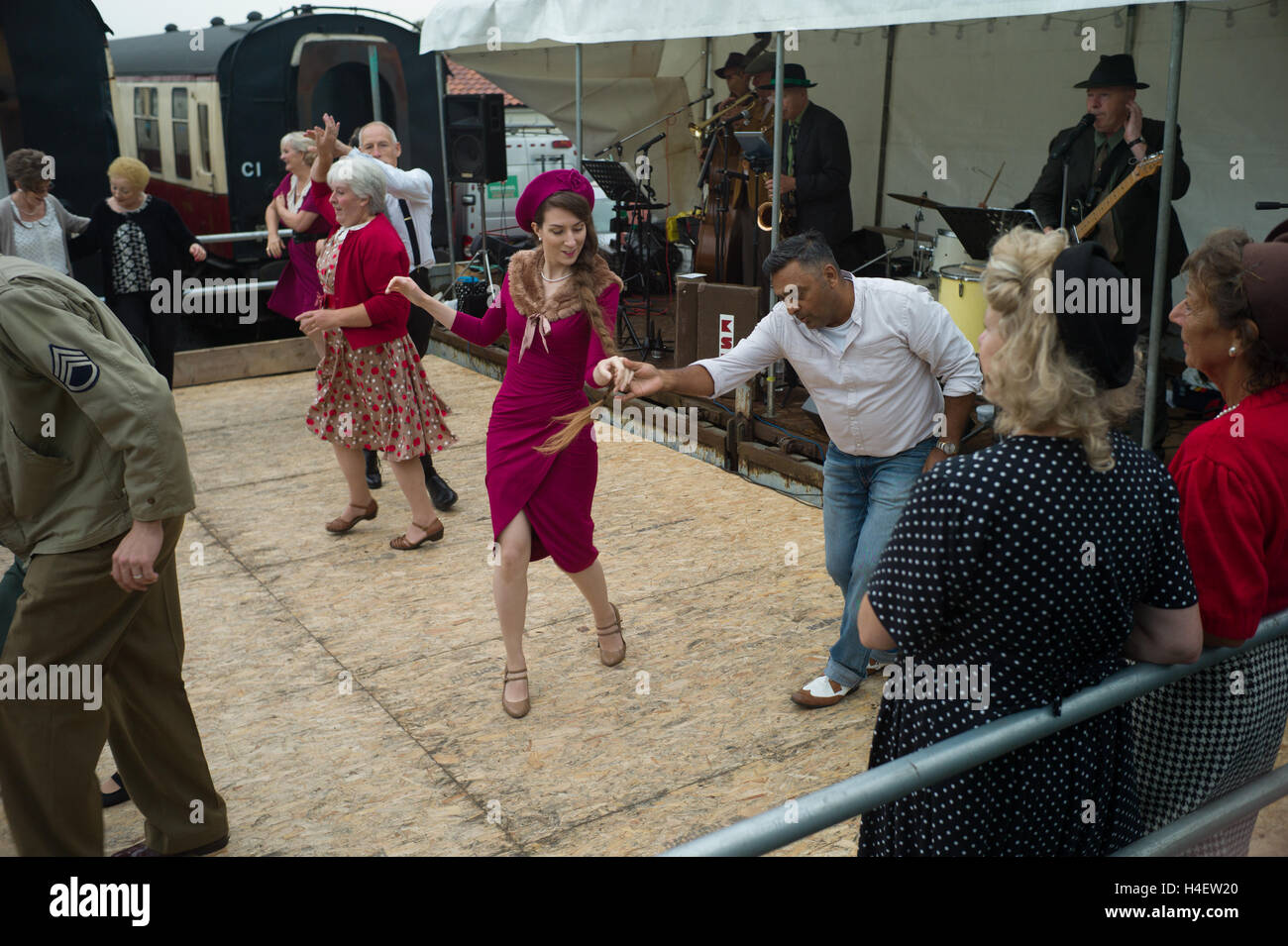 Forties weekend festival at Sheringham on the North Norfolk coast ...