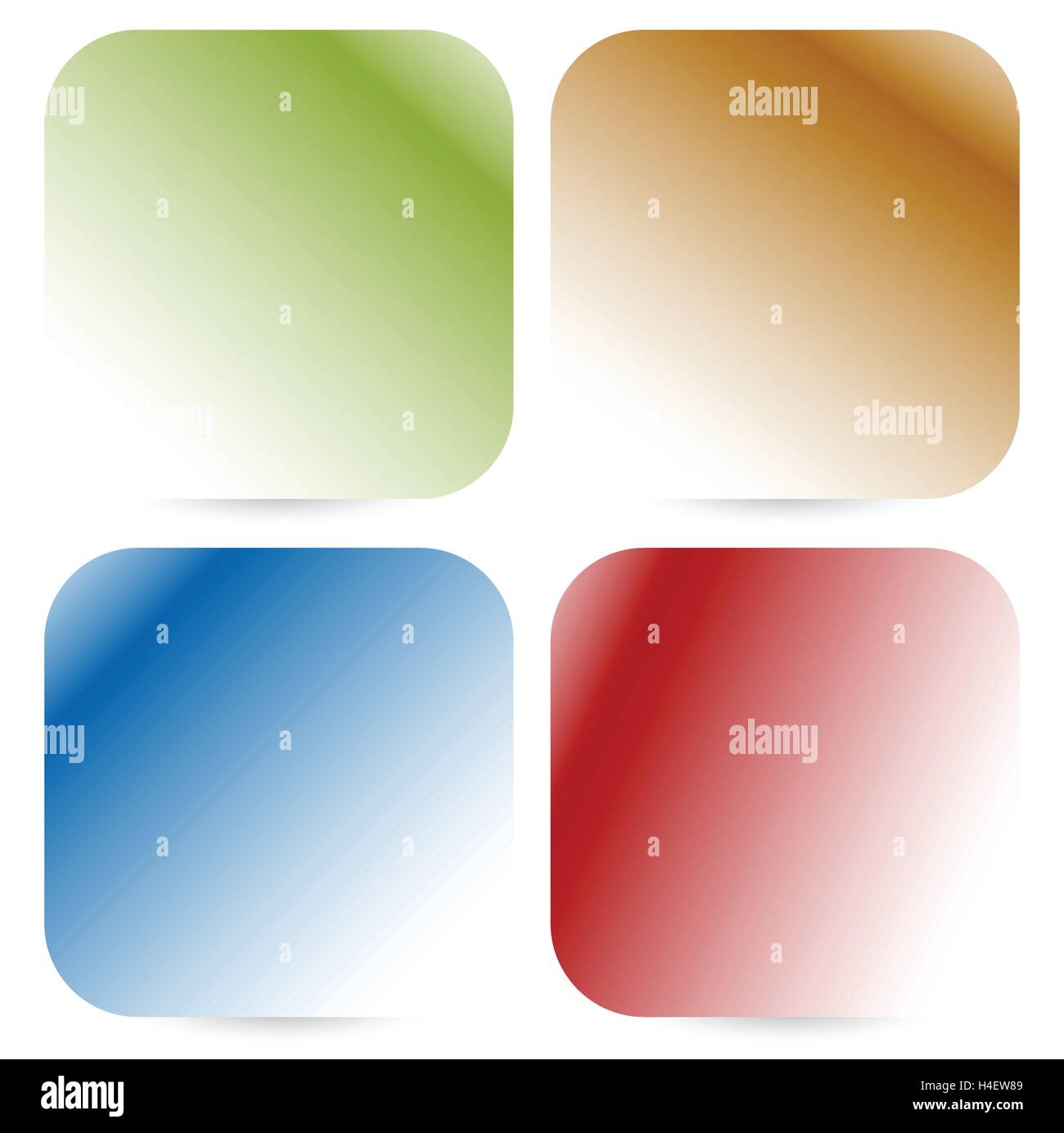 Bright colorful button, badge shapes with shadow Stock Vector Image ...