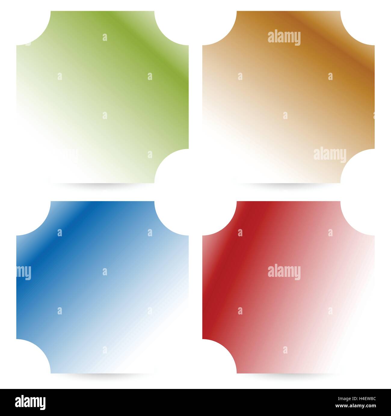 Bright colorful button, badge shapes with shadow Stock Vector Image ...