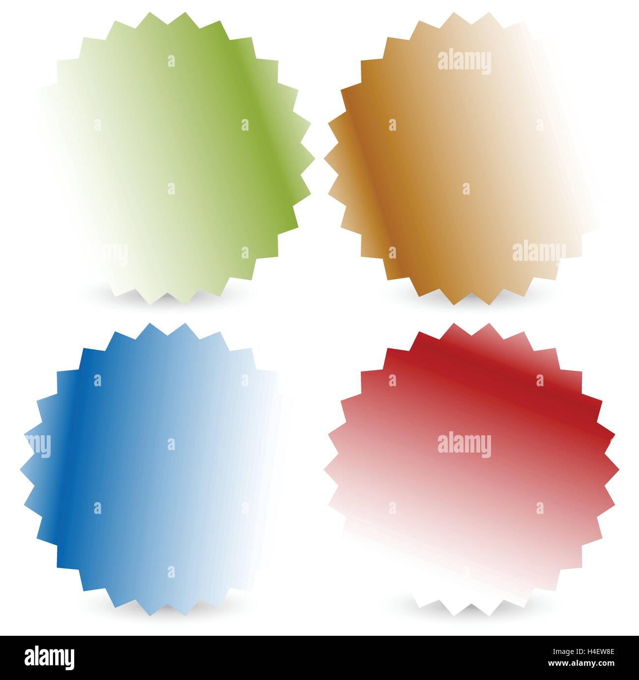 Bright colorful button, badge shapes with shadow Stock Vector Image ...