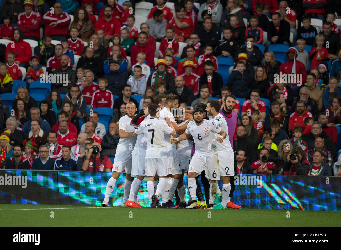 Wales v Georgia Fifa World Cup Qualifier at the Cardiff City Stadium in ...