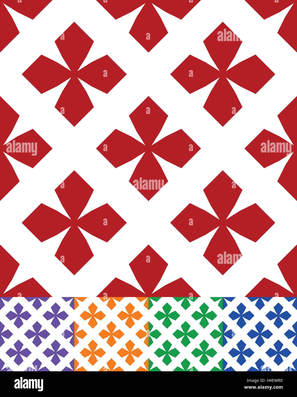 simplified design of a classic folk textile, embroidery, carpet pattern ...