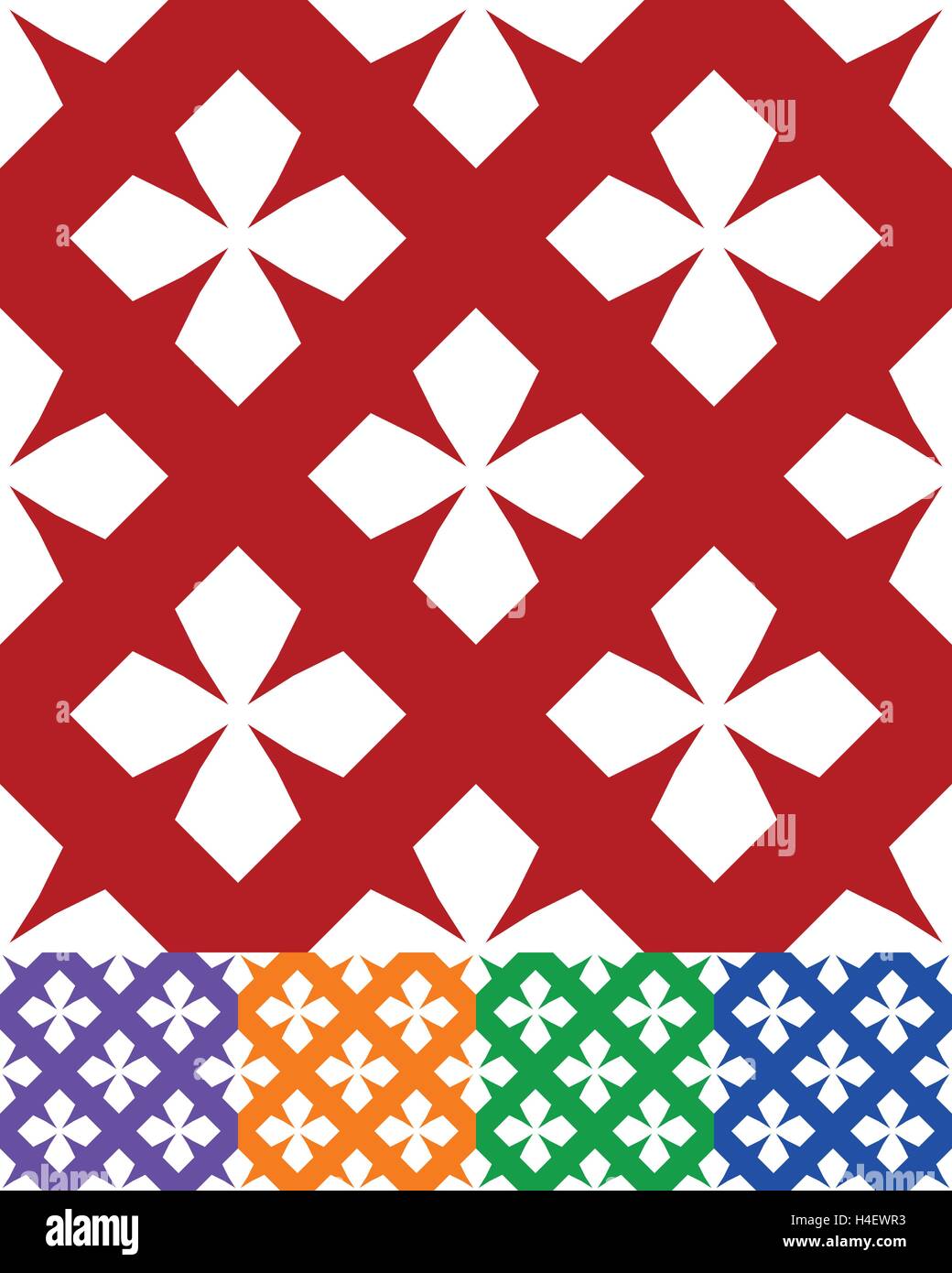 simplified design of a classic folk textile, embroidery, carpet pattern ...