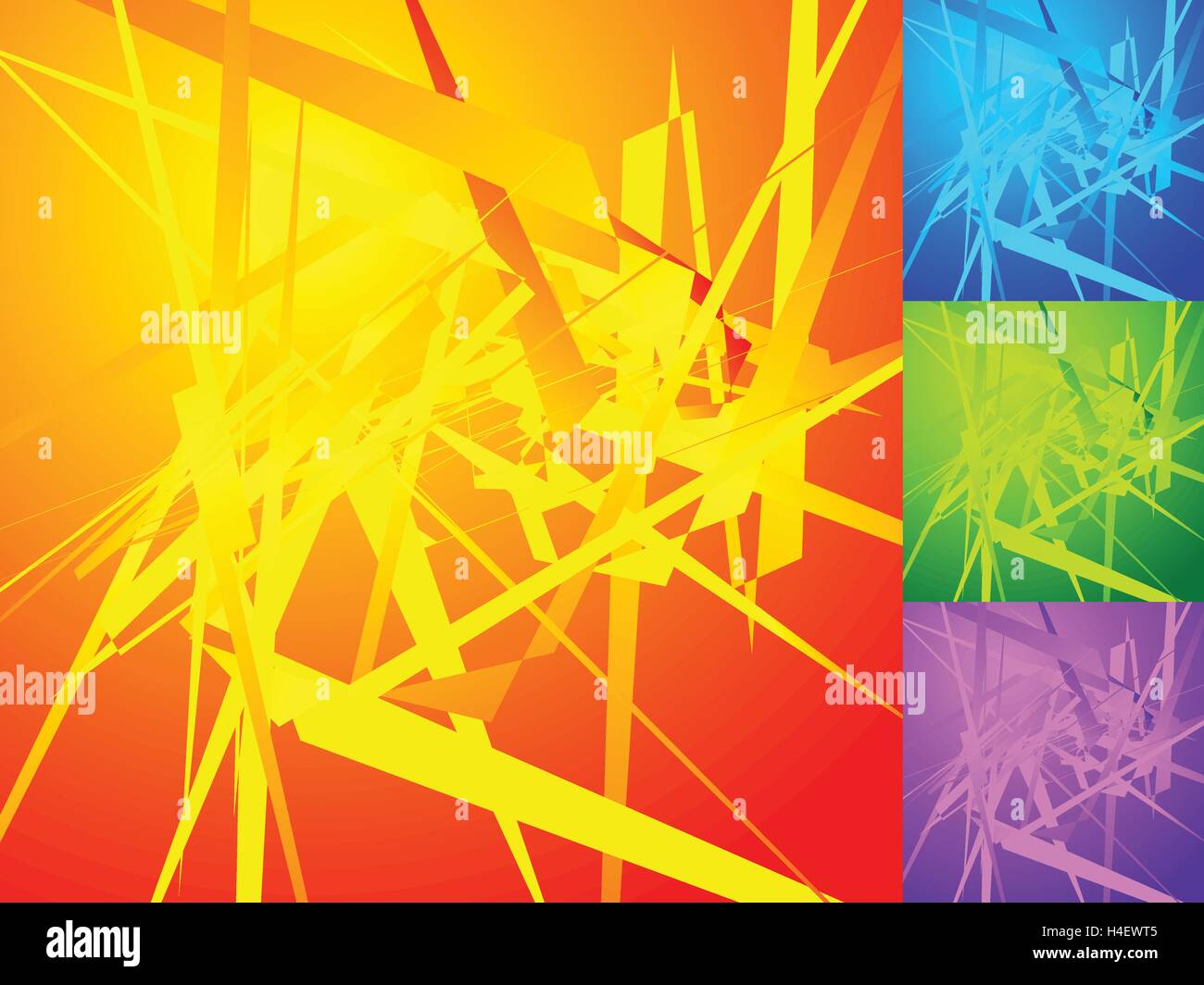 Colorful geometric elements. Edgy, angular random, irregular shapes ...