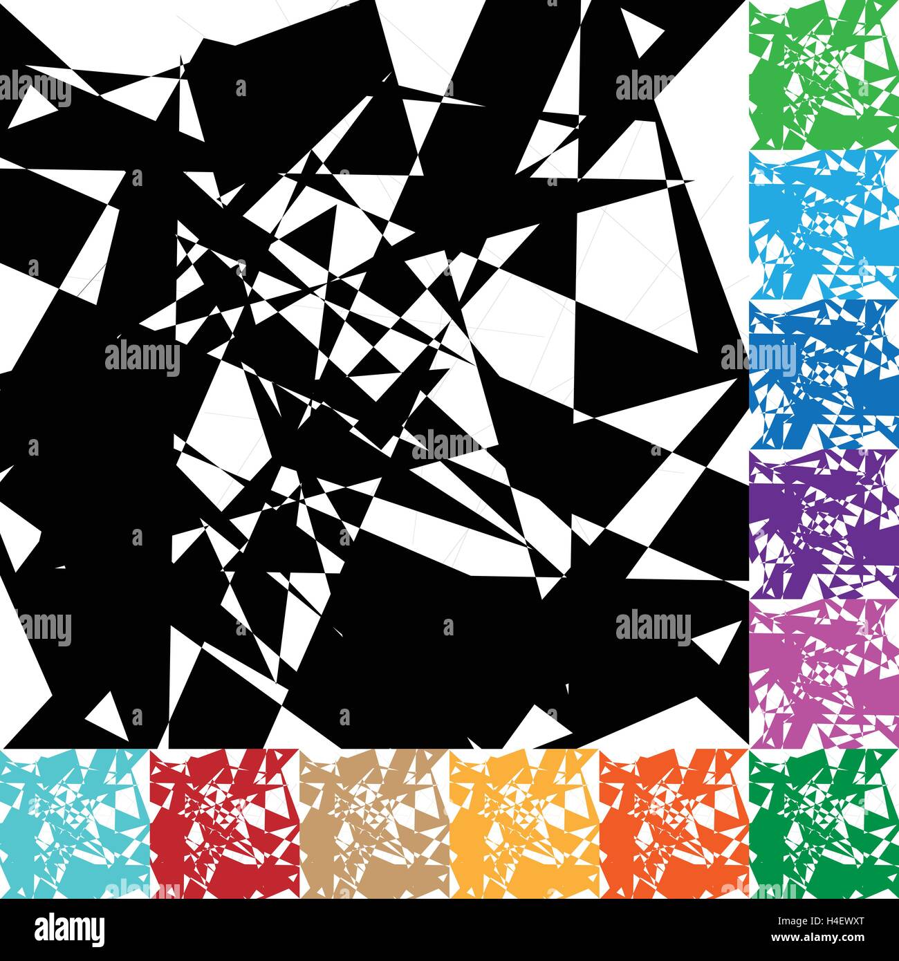Edgy geometric vector texture / pattern in 12 color Stock Vector Image ...