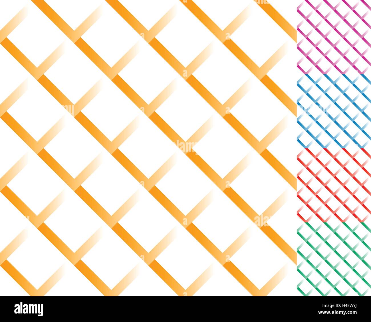 Cellular grid, mesh pattern with shade. Interlaced overlapping lines ...