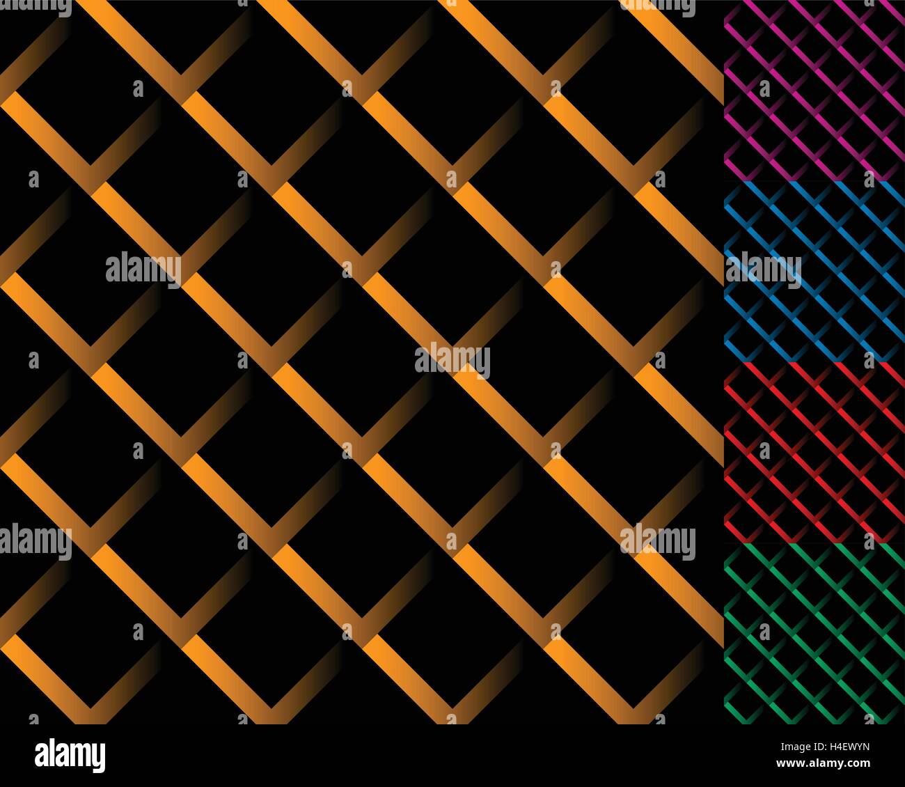 Cellular grid, mesh pattern with shade. Interlaced overlapping lines ...