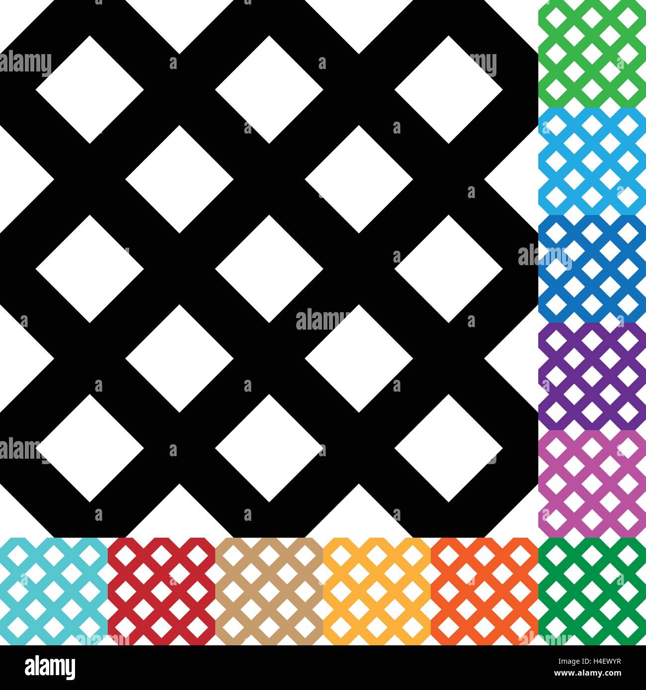 Grid, mesh, squares pattern in 12 colors Stock Vector Image & Art - Alamy