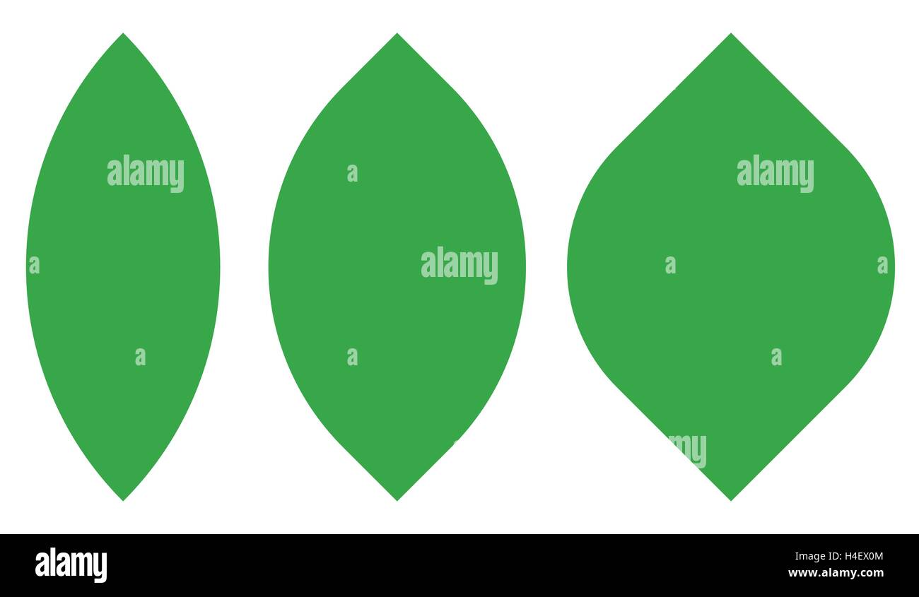 3 leaf, plant shapes isolated on white Stock Vector Image & Art - Alamy