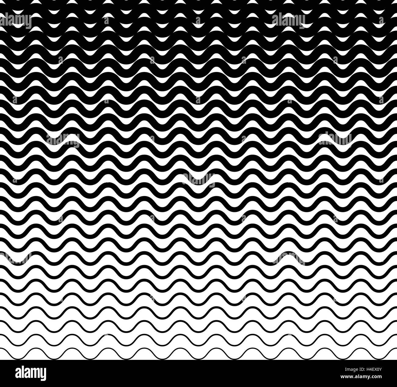 Parallel wavy-zigzag horizontal lines - Horizontally repeatable geometric pattern Stock Vector ...