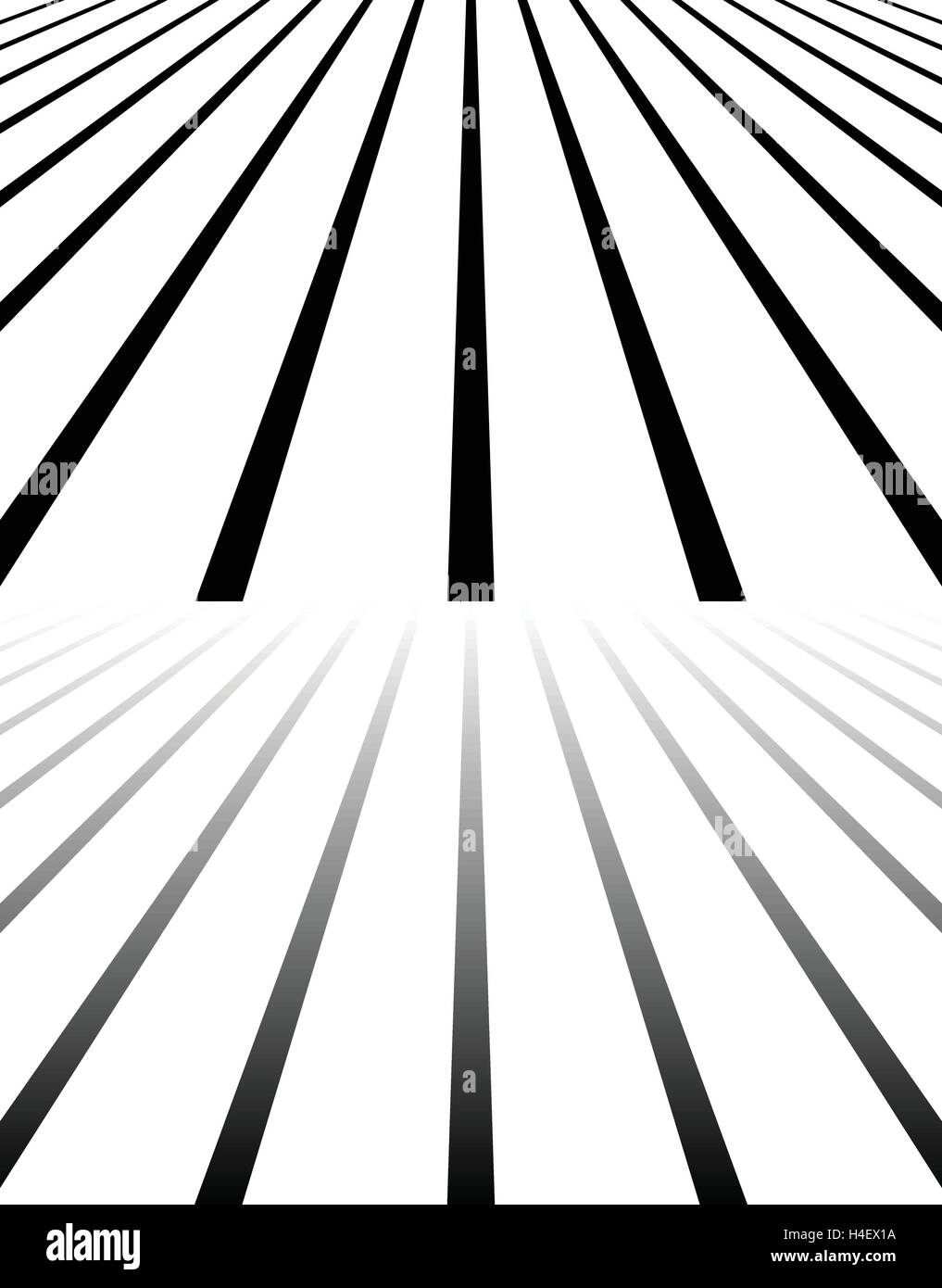 Merging, converging, vanishing lines. 3d empty space Stock Vector Image ...