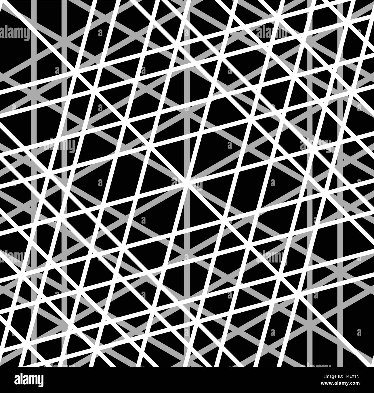 grid, mesh of irregular random lines. artistic geometric image, black ...