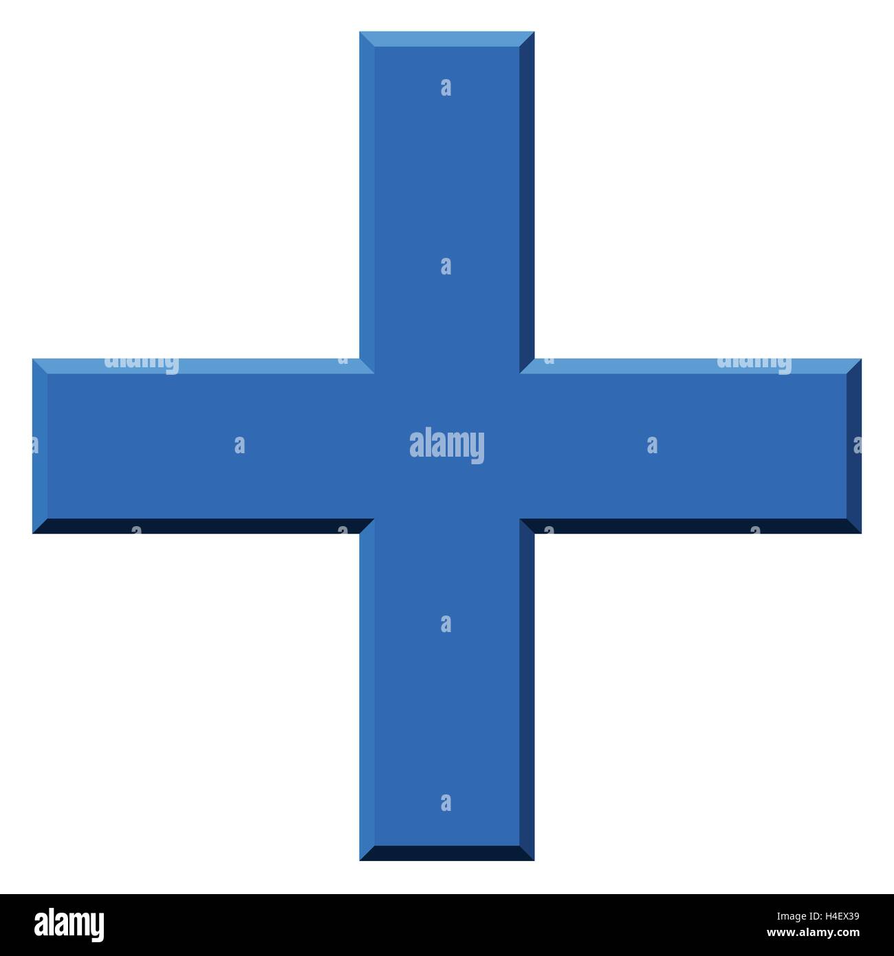 Colored plus symbol, plus, cross icon with 3d effect Stock Vector Image ...