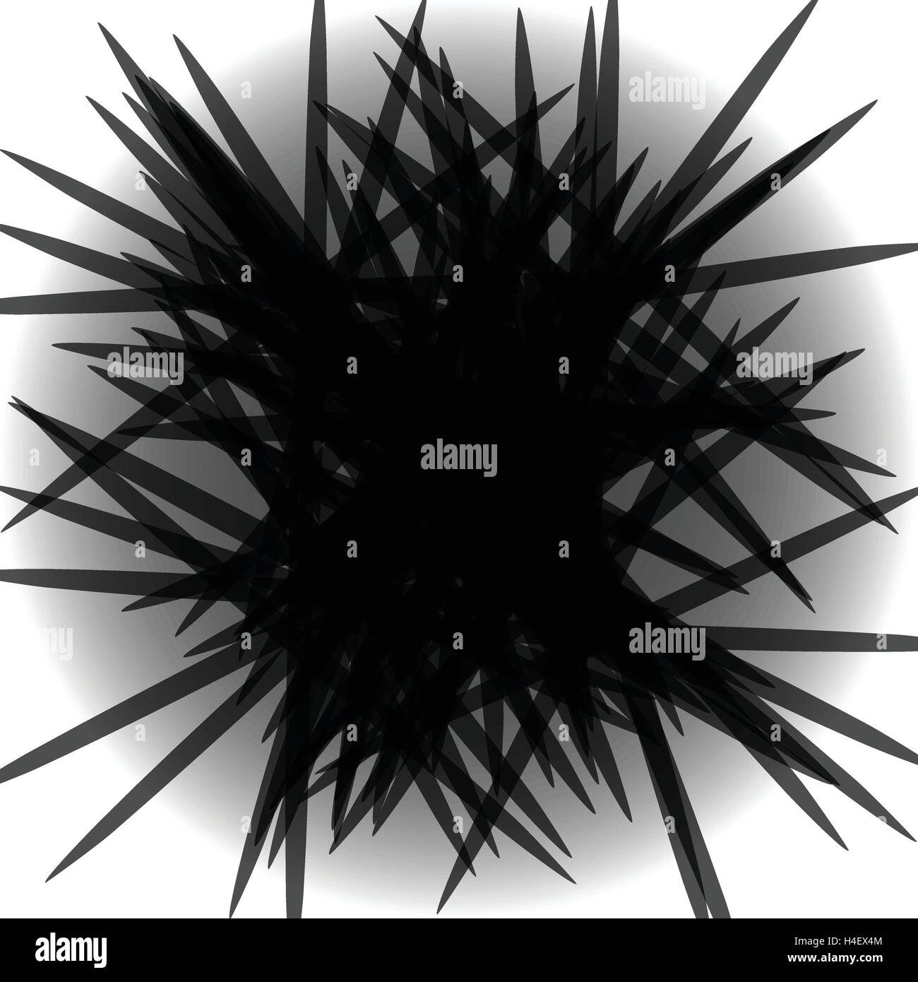 Geometric monochrome artistic illustration with intersecting shapes ...