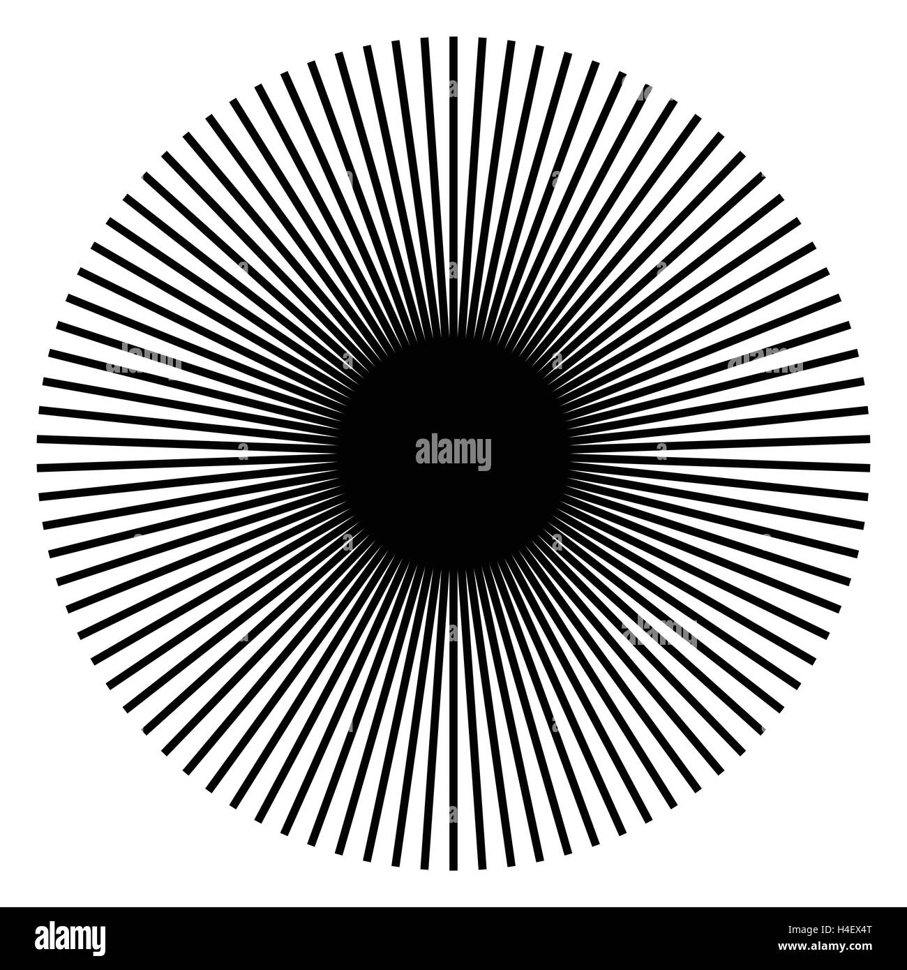 Radiating, radial lines. Starburst, sunburst shape. Ray, beam lines ...