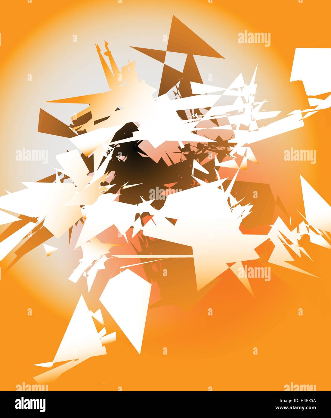 Abstract shattered digital art with random edgy shards. Digital art ...