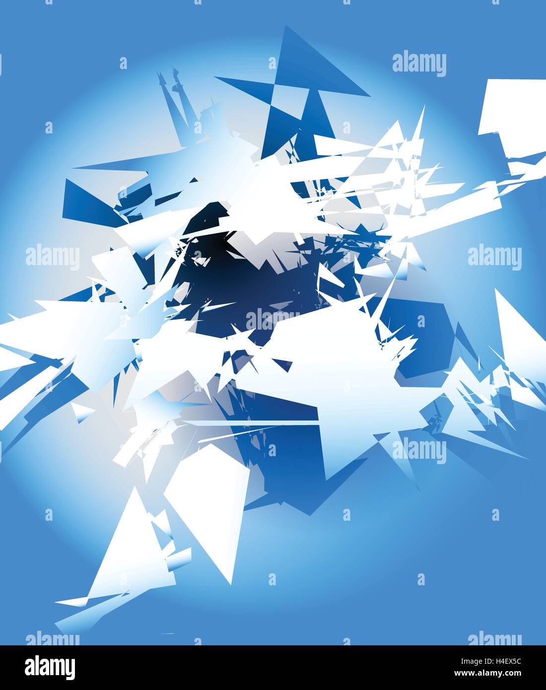 Abstract shattered digital art with random edgy shards. Digital art ...