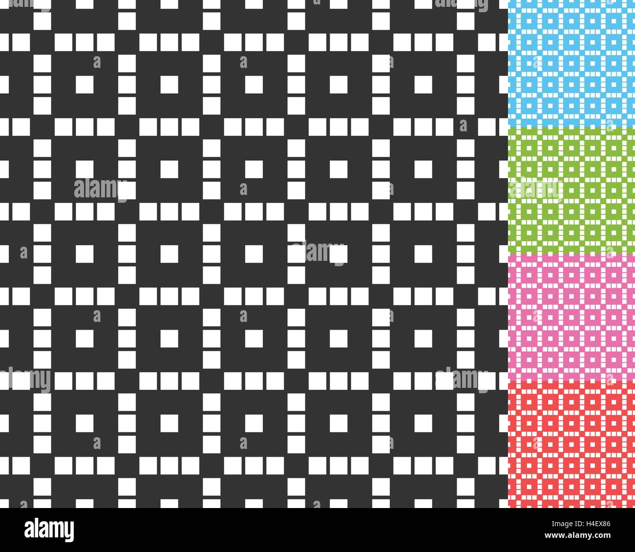 Monochrome repeatable pattern with structure of squares Stock Vector ...