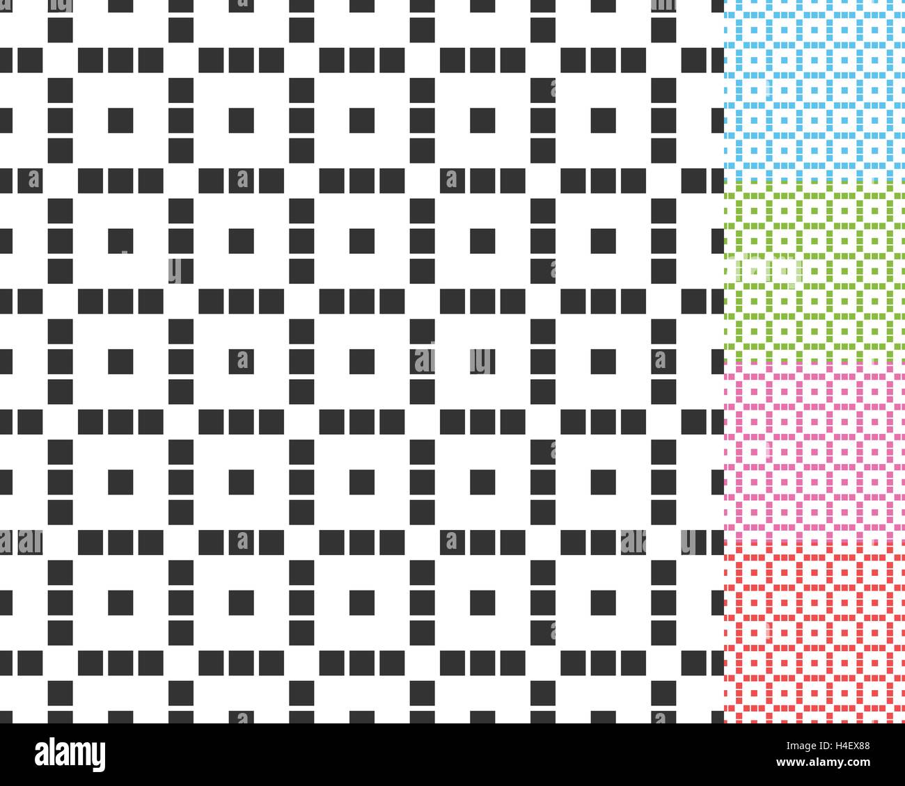 Monochrome repeatable pattern with structure of squares Stock Vector ...