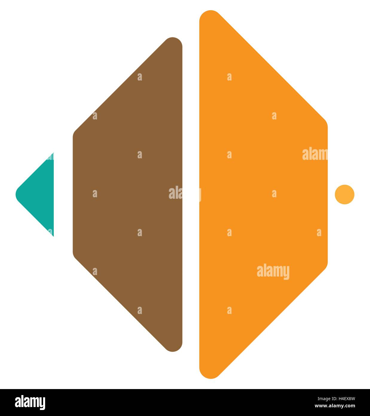 Segmented square icon, logo shape. Square cut in fourth Stock Vector ...