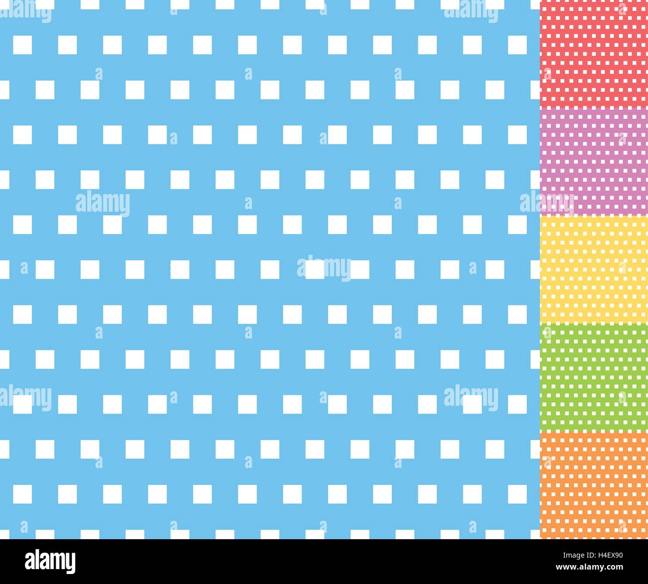 Basic repeatable white plus one color pattern. Simple geometric pattern ...