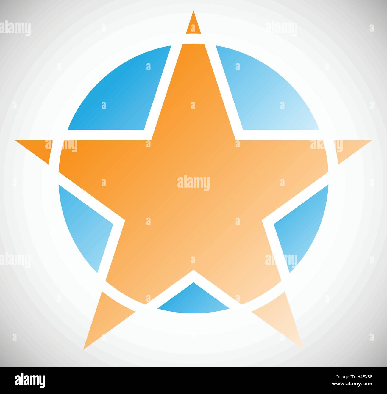 Star element in segmented geometric style. Star badge, star icon Stock ...