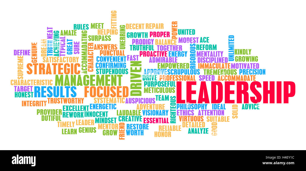 Leadership Word Cloud Concept on White Stock Photo - Alamy