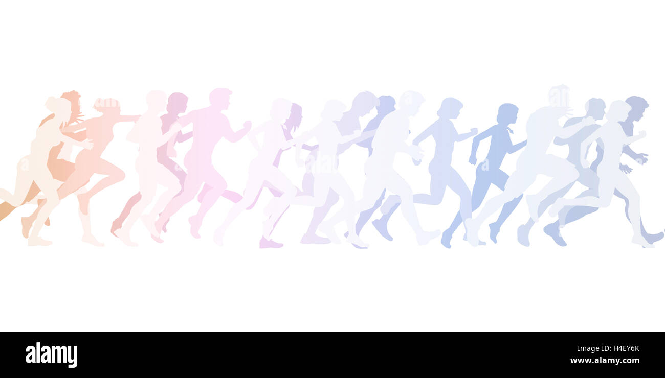 Sprinting crowd hi-res stock photography and images - Alamy