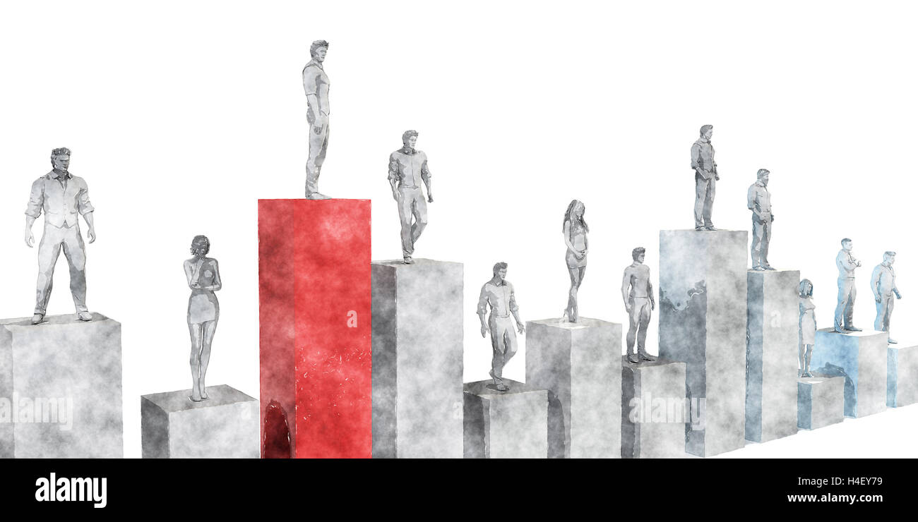 Career Growth and Standing Above the Rest Stock Photo - Alamy