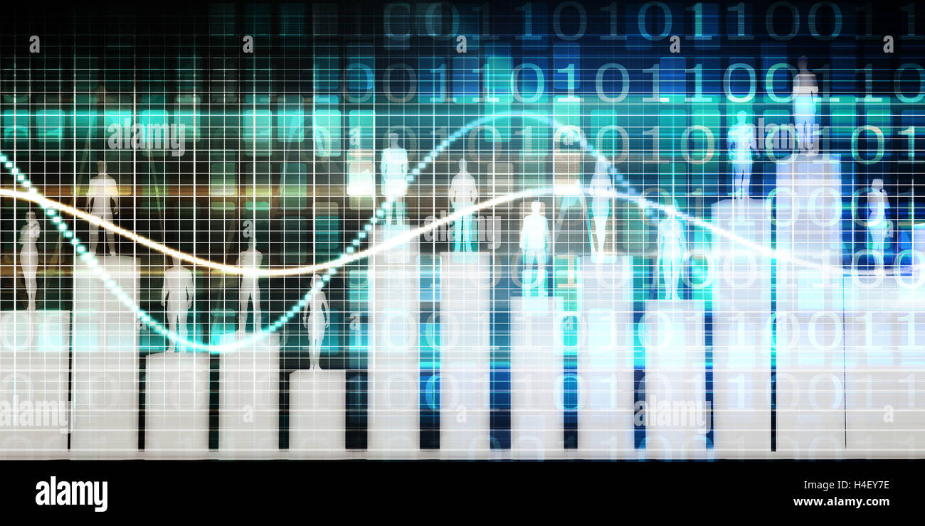 Corporate Background with Business People Standing on Chart Stock Photo ...