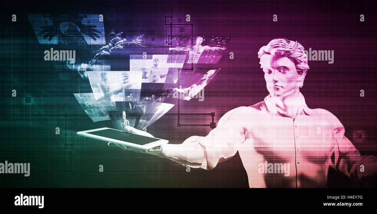 Multimedia Technology Content System for Entertainment Stock Photo - Alamy