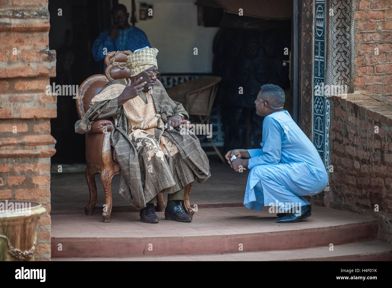 His Majesty, El Hadj Ibrahim Mbombo Njoya Sultan, King of Bamoun, in ...