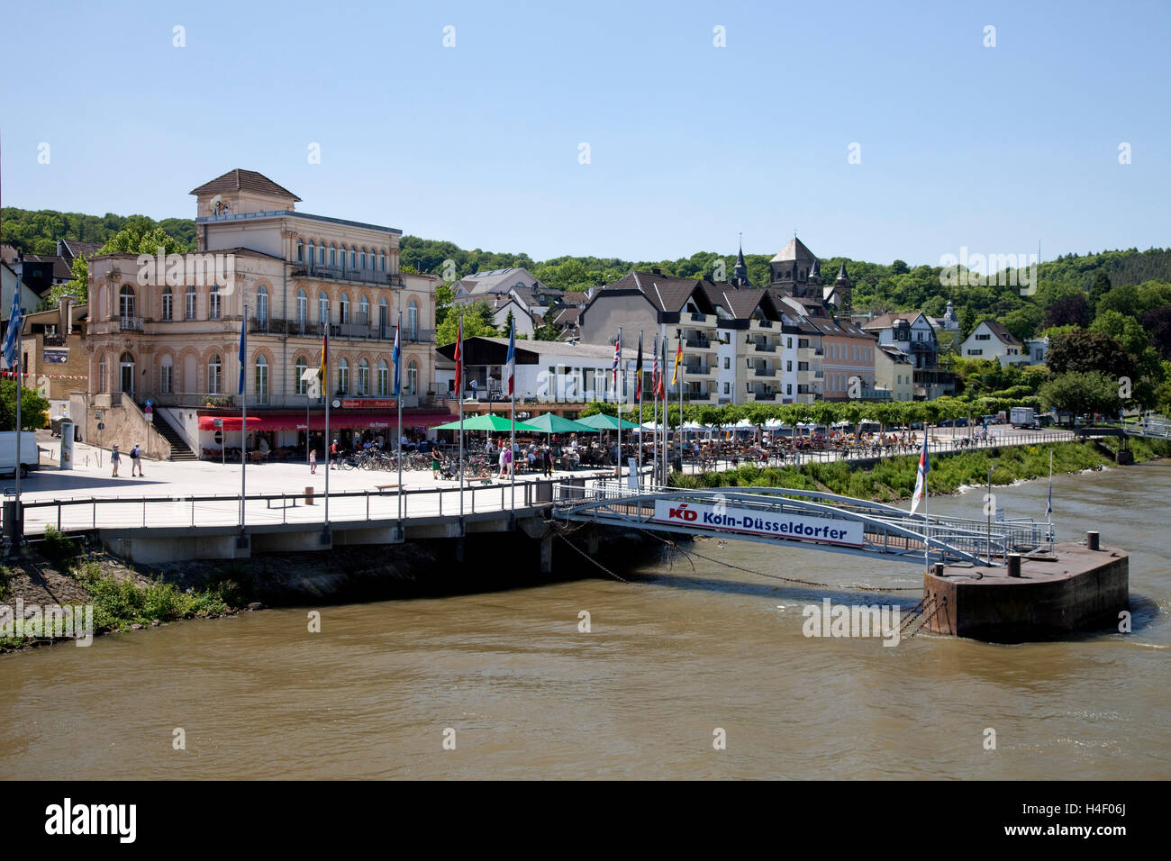 Rhine promenade, Remagen, Rheinland, Rhineland-Palatinate Stock Photo ...