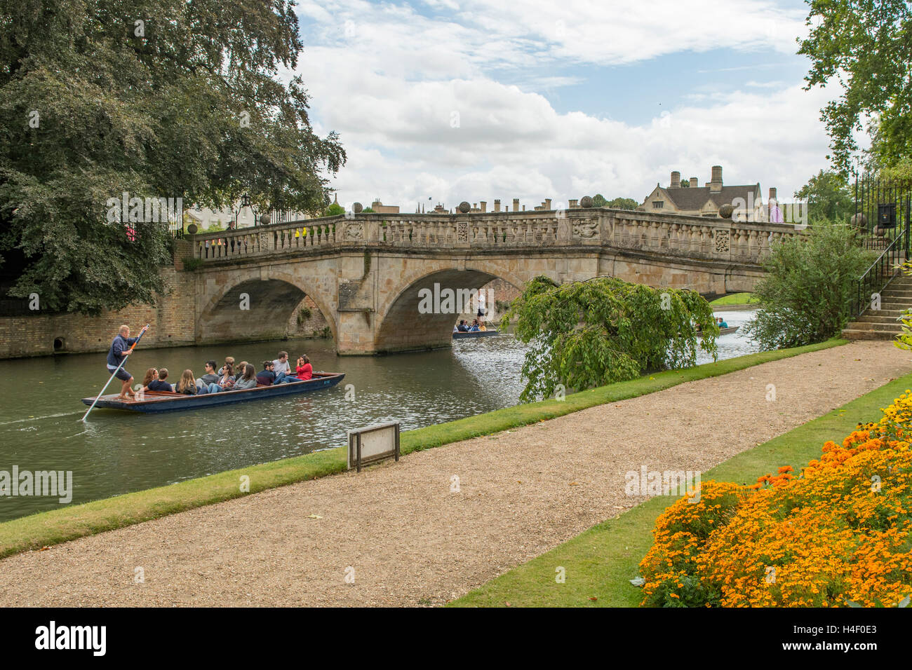 Clare College Bridge and Gardens, Cambridge, Cambridgeshire, England ...