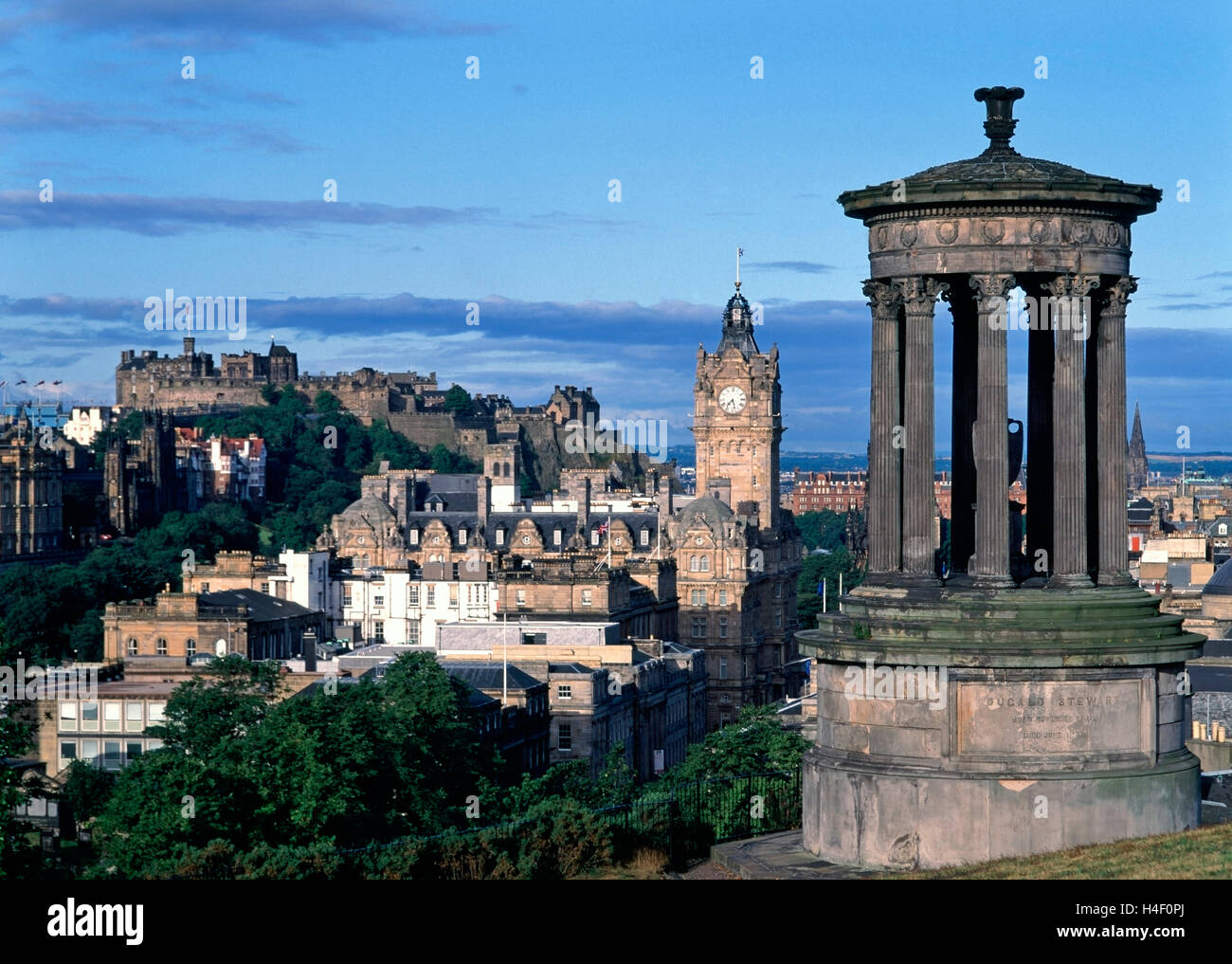 View of edinburgh castle from calton hill hi-res stock photography and ...
