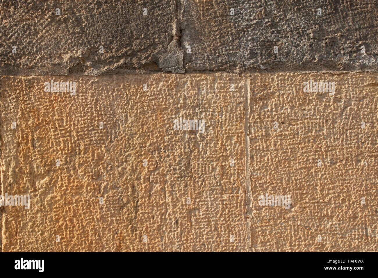 Historical wall of sandstone. Details of sand stone texture Stock Photo ...