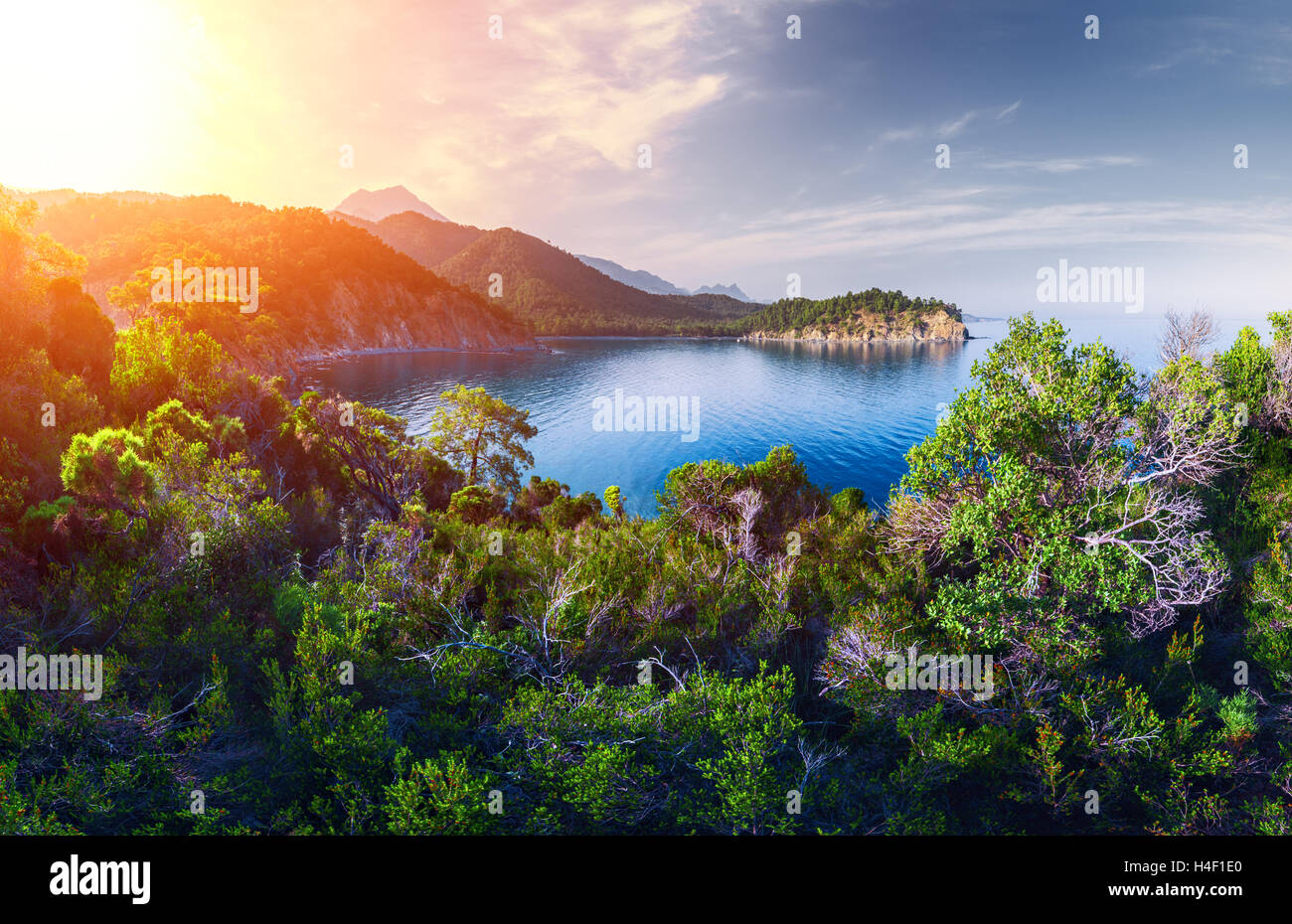 Amazing Mediterranean seascape in Turkey Stock Photo - Alamy