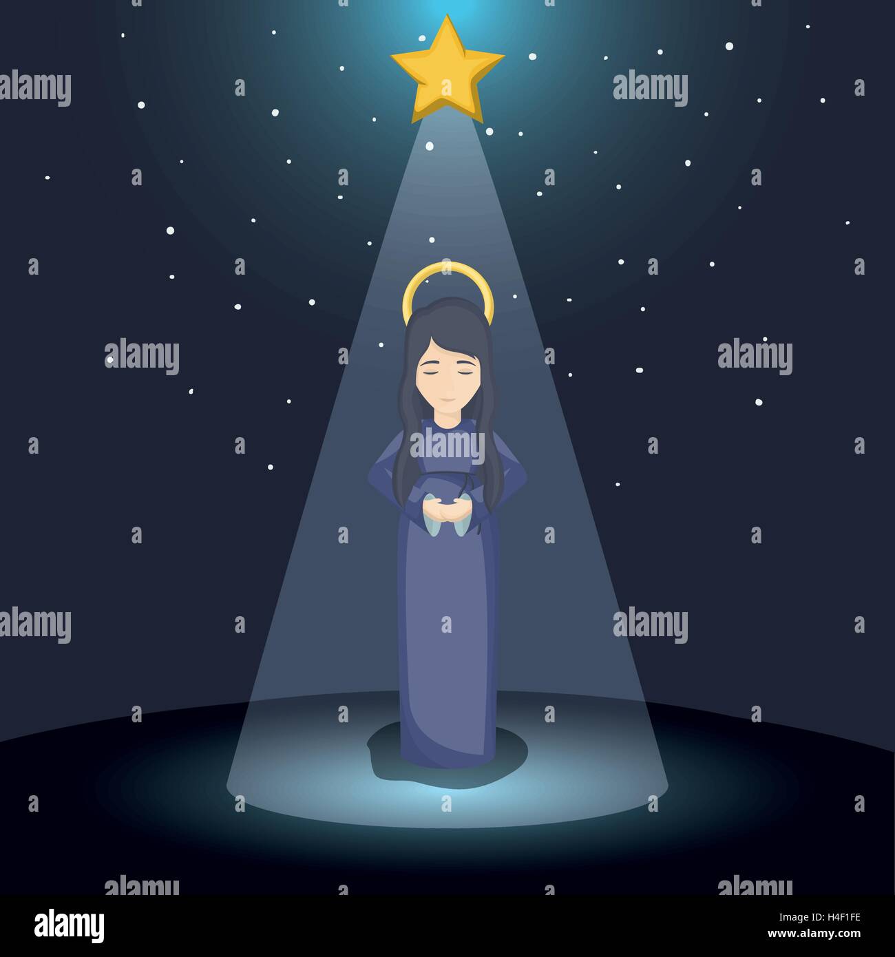 Holy mary cartoon design Stock Vector Image & Art - Alamy