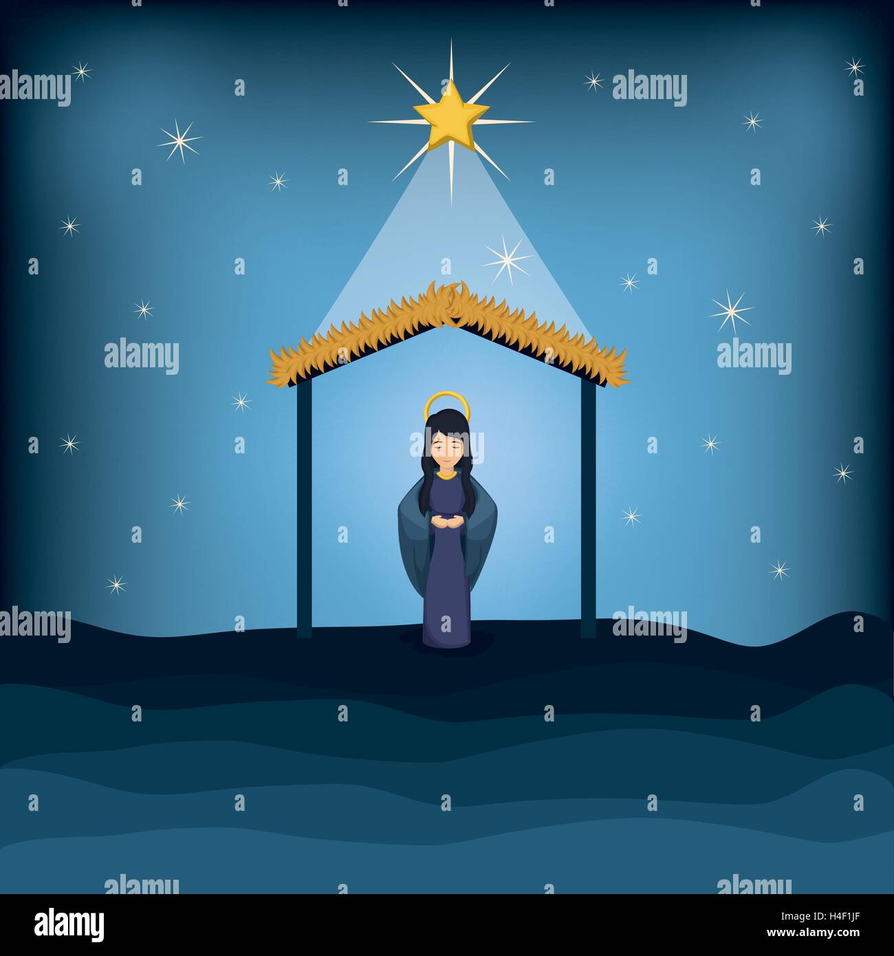 Holy mary cartoon design Stock Vector Image & Art - Alamy