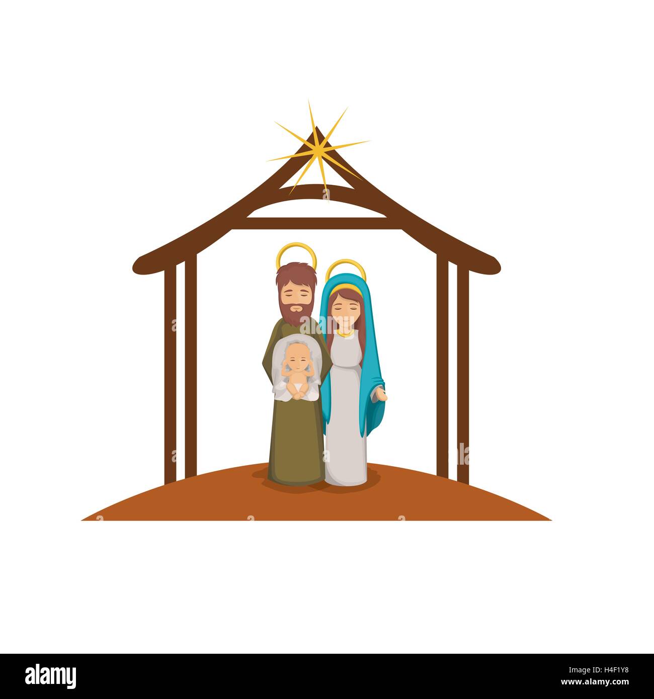 Mary joseph jesus cartoon hi-res stock photography and images - Alamy